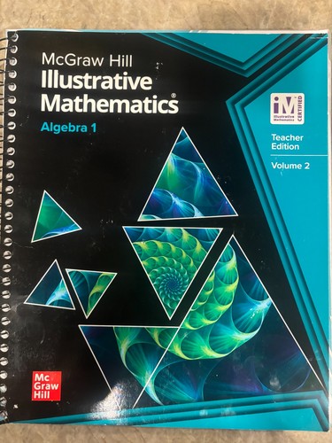 Illustrative Mathematics Algebra 1 2019 Teacher Edition Volume 2 | eBay