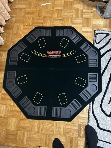 Folding Blackjack/Poker Game Table Top: Octagon Layout, 8 Player | eBay