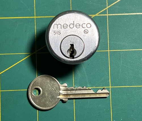 Medeco 51S Mortise Lock Cylinder with 1 Key | eBay