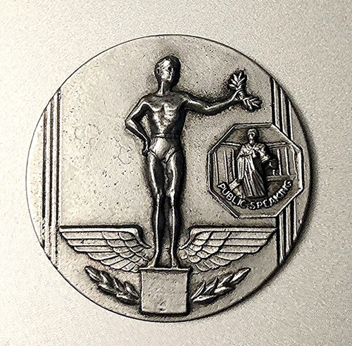 Vintage AFTER DINNER SPEAKING Silver Medal; Public Speaking Oratory ...