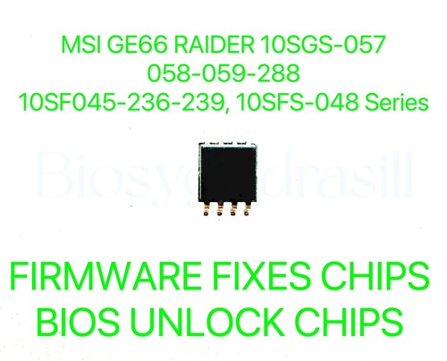 MSI GE66 Raider 10SGS-057-058-059-288, 10SF, 10SFS SERIES, NO PASSWORD ...