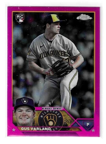 2023 Topps Chrome GUS VARLAND rc Pink REFRACTOR rookie Update parallel ...