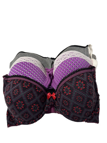 NWOT Kenzie 3 Pack Racerback Underwire Padded Bra Multi-Color Size 32DD ...