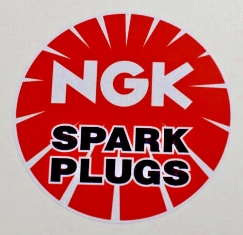 NGK Spark Plug Car truck vehicle window sticker decal 3.1/8" round USA ...