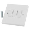2 Gang 2way White Light Switch 10Amp Two Gang Double Wall Switch ...