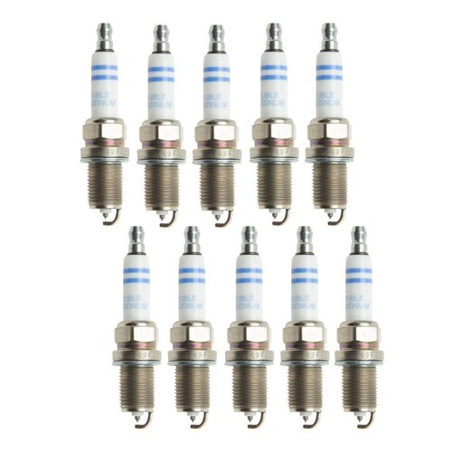 Bosch OE Fine Wire Double Platinum Set of 10 Spark Plugs For Audi R8 5 ...