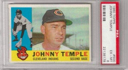 1960 topps baseball # 500 JOHNNY TEMPLE PSA 6 EX-MT HIGH # | eBay