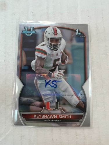 Keyshawn Smith 2022 Bowman U Chrome 1st Bowman Auto Base #55 NrMt | eBay