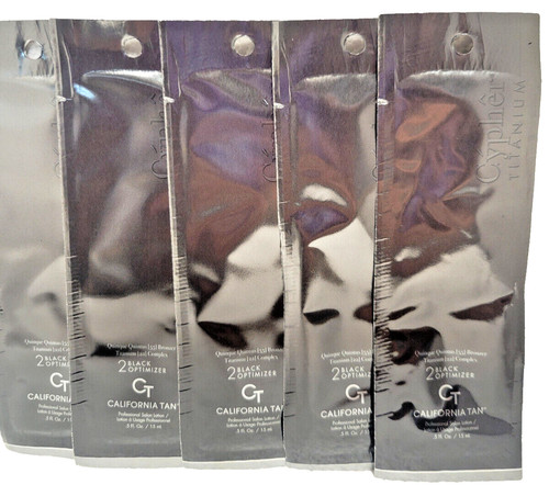 5 Packs Cypher Titanium Black Optimizer Step 2 55x Bronzer Tanning ...