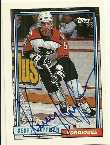 1992 TOPPS KERRY HUFFMAN Signed Card autograph FLYERS NORDIQUES | eBay
