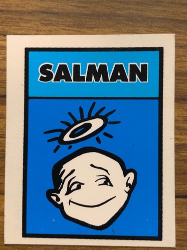 Slap Pal: Agah Salman, #2, 2" X 2 1/2", Rare, 1980's. See Description ...