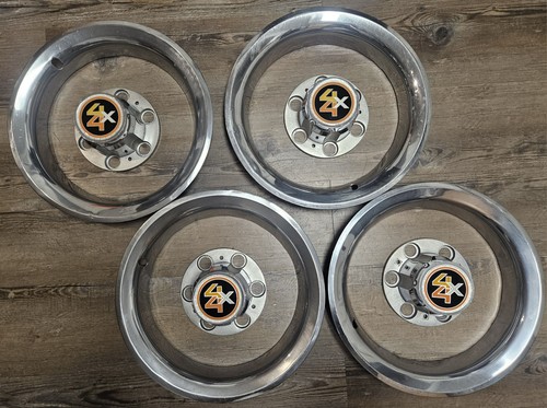 1977-1986 CHEVROLET TRUCK 6-LUG 15x8 RALLY WHEEL TRIM RINGS & CENTER ...