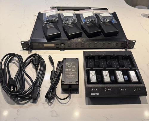 Shure ULXD4Q-G50 Quad-Channel Digital Wireless Receiver w/ pictured add ...