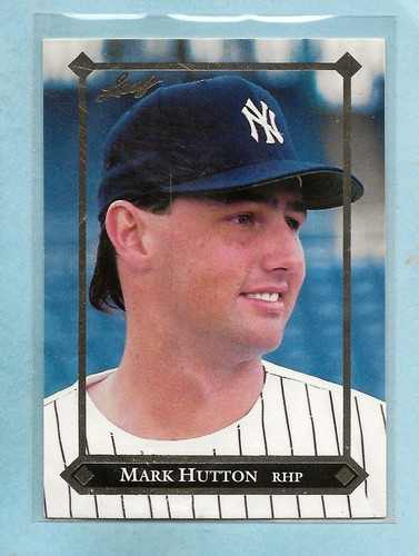 MARK HUTTON - 1992 Leaf "Gold Leaf Rookies" - #BC-6 - Yankees - Comb ...