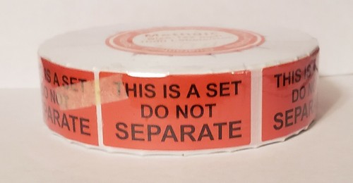 1000 x This is A Set Do Not Separate Labels, Shipping Stickers, Red, 1 ...