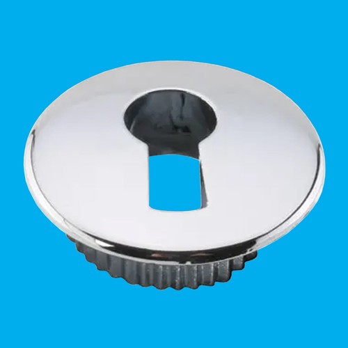 2x 24mm Polished Chrome Plated Push-Fit Cabinet Escutcheon Key Hole ...