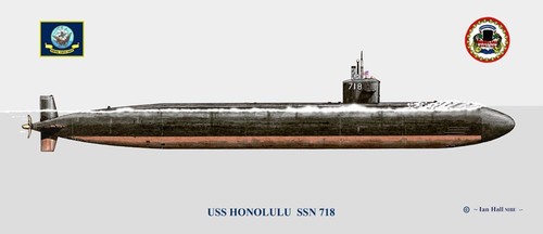 USS Honolulu SSN-718 Print US Navy | eBay