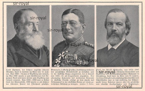 Lord Spencer - General von der Goltz-Pascha - Adolf Michaelis - 1910 ...