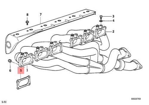 Genuine BMW 6Pcs. Gasket Asbestos Free Z3 E36 M3 3.2 Z3 M3.2 Cabrio ...