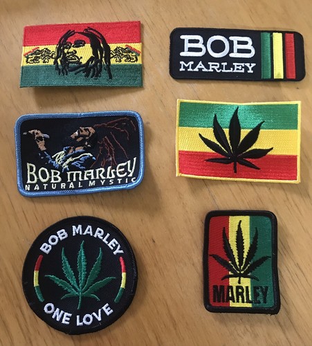 Bob Marley Lot of 6 Jamaican Rasta Reggae Embroidered Iron On Patches ...