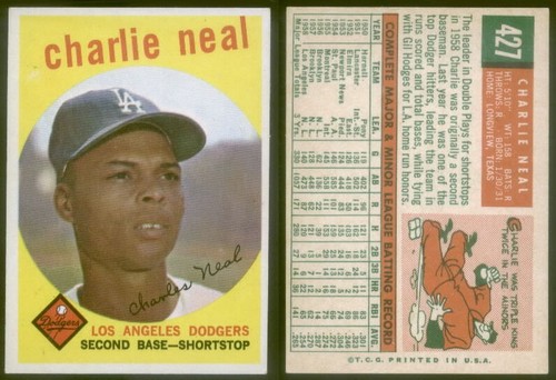 (8699) 1959 Topps 427 Charlie Neal Dodgers-EX | eBay