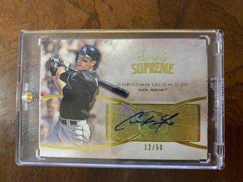 2014 Topps Supreme - Simply Supreme Autographs #SSU-CY Christian Yelich ...