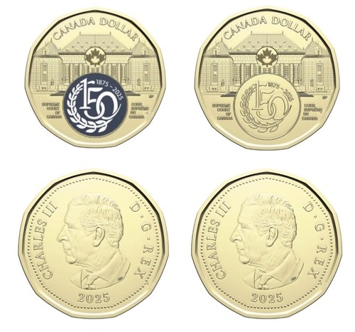 2025 Canada SUPREME COURT 150 Commemorative $1 Loonie 2 Coin Set - Non ...