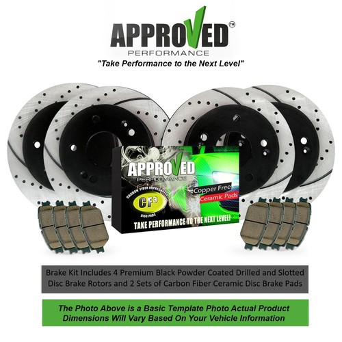 Front/Rear Drill/Slot Rotors+Ceramic Pads for 07-14 Charger Challenger ...