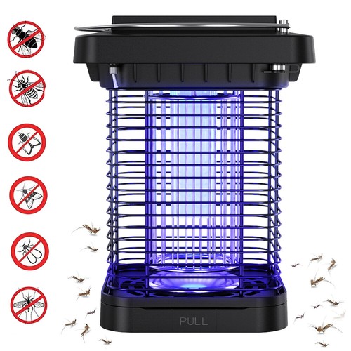Solar Electric Mosquito Insect Killer LED Light Fly Bug Zapper Pest ...