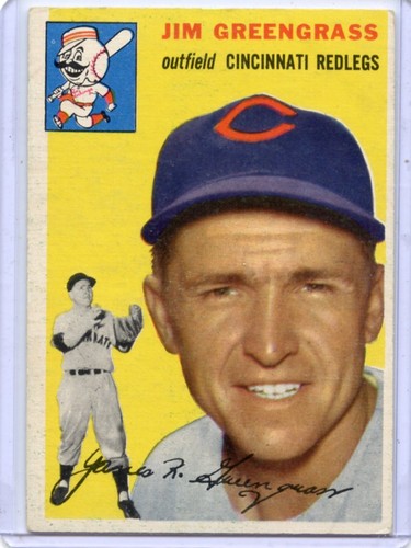 1954 TOPPS BASEBALL #22 JIM GREENGRASS, CINCINNATI REDLEGS 062017 | eBay