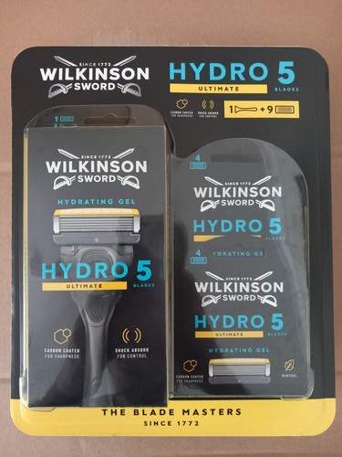 Wilkinson Sword Hydro 5 Ultimate Razor Handle + 9 Blades Refill | eBay UK
