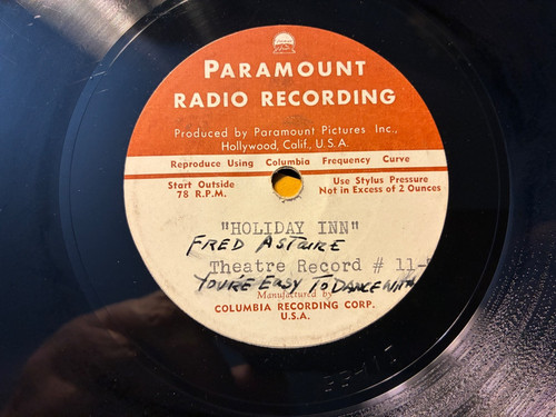 FRED ASTAIRE Easy to Dance With - 1942 Paramount HOLIDAY INN vinyl ...
