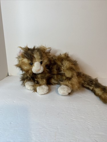 Ty Classic JUMBLES Tabby Cat 12” Plush Kitten Brown White Stuffed ...