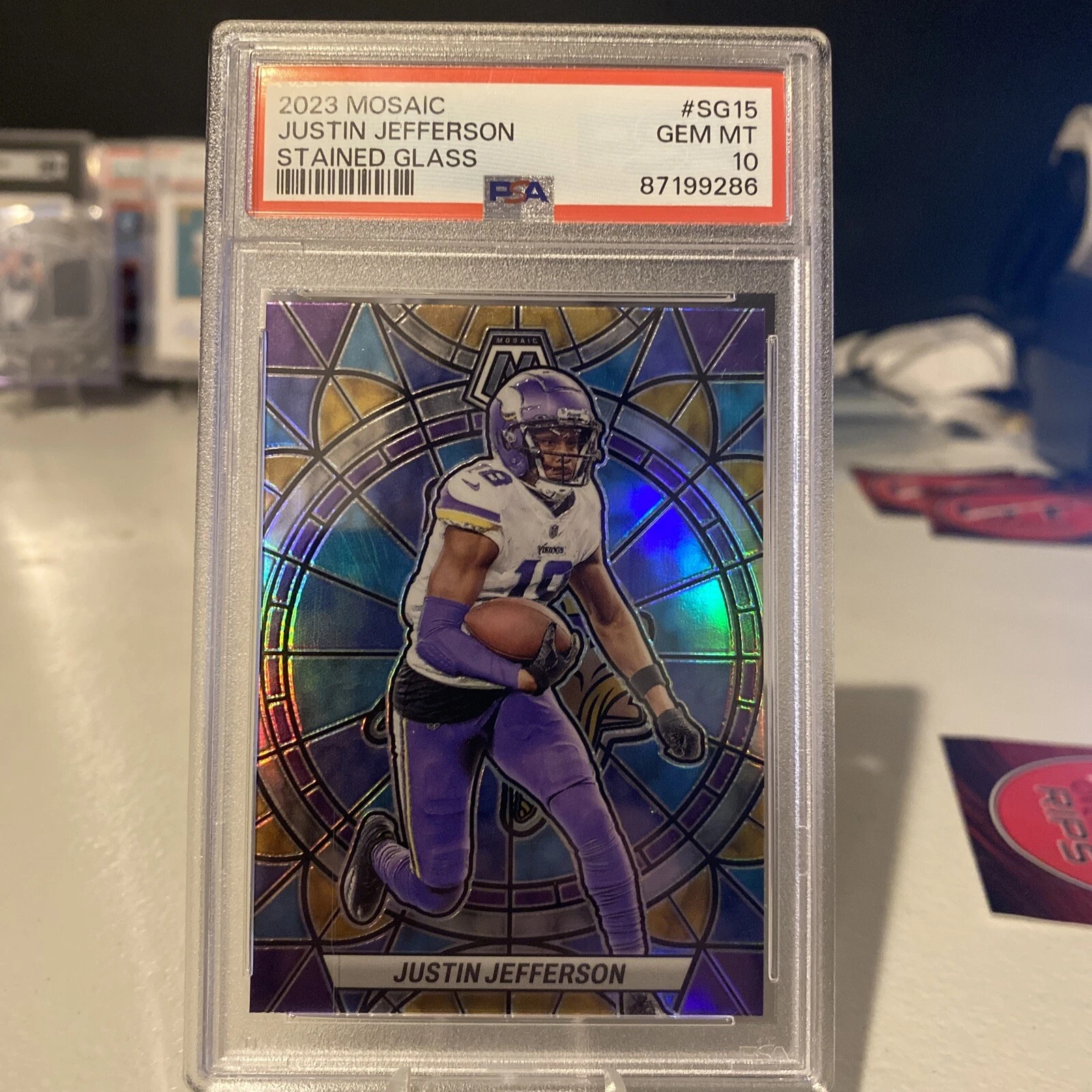 Justin Jefferson 2023 Mosaic #SG-15 Stained Glass /(SSP) Price Guide ...