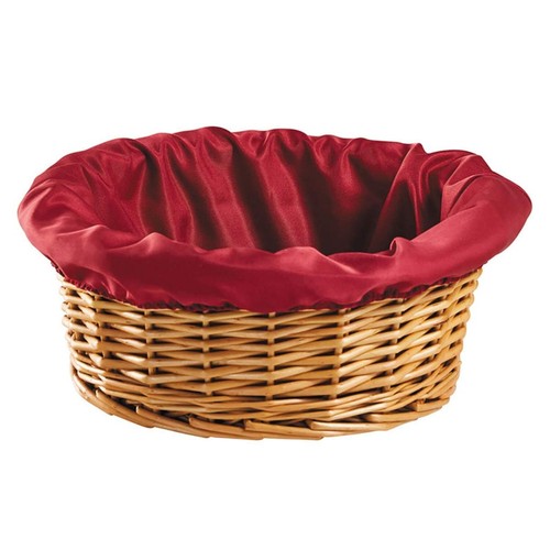 Round Church Offering Basket with Removable Burgundy Liner, 12 Inches ...