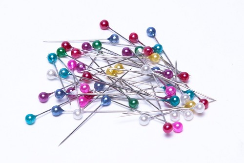 Ball Head Pins Multi Color 1000/box 1-1/4" ,sharp ,perfect for sewing ...