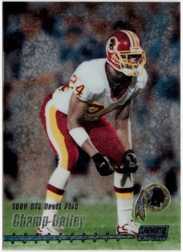 1999 Topps Stadium Club Chrome Champ Bailey Rookie Card #121 Redskins ...