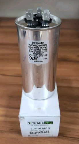 Trade Pro Motor Round Dual Run Capacitor 60 + 10 MFD 440 Volt | eBay
