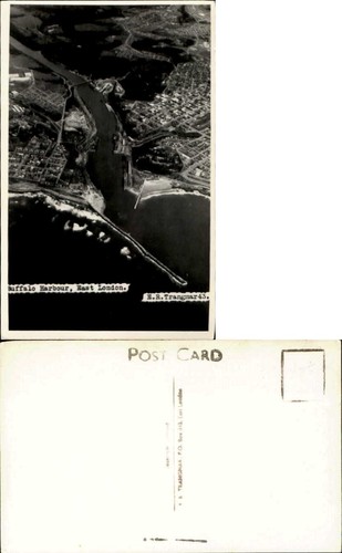 East London South Africa photo Buffalo Harbour Harbor aerial view RPPC ...