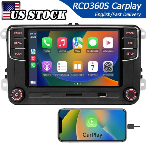 SCUMAXCON Car Radio RCD360S RCD330 CarPlay BT USB RVC For Golf Passat ...