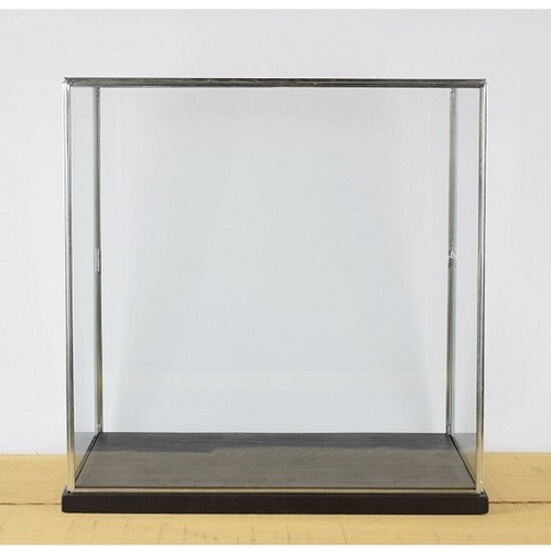 Hand Made Large Glass and Silver Metal Frame Display Showcase Box With ...