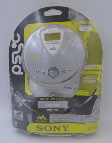 Sony Psyc D-NF400 CD Walkman Gray Atrac3 Plus MP3 TV/Weather/FM/AM ...