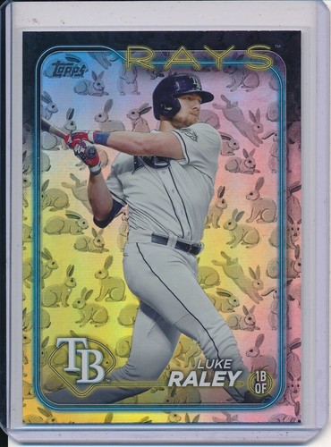 LUKE RALEY 2024 TOPPS SERIES 1 EASTER HOLIDAY RABBITS FOIL SP PARALLEL ...
