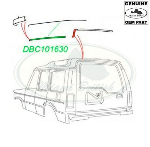 LAND ROVER ROOF RAIN GUTTER RAIL SIDE FINISHER LH DISCOVERY 2 DBC101630 ...
