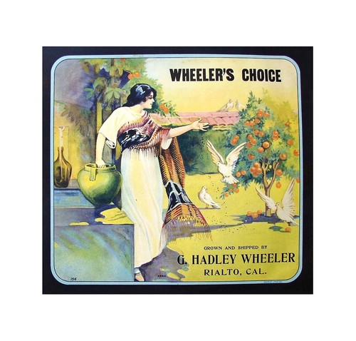 Wheeler's Choice Oranges crate label poster interior design ideas | eBay