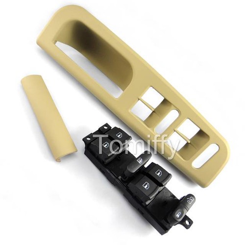 Beige Window Master Switch Bezel Cover Handle Trim VW Jetta Passat Golf ...