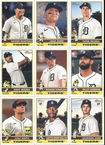 2025 Topps Heritage Detroit Tigers Team Set of 14 Cards | eBay