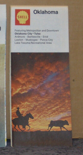 1971 Shell Road Map of Oklahoma NEW OLD STOCK | eBay