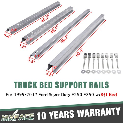 4x Truck Bed Support Rails For 99-17 Ford Super Duty F250 F350 8ft Bed ...