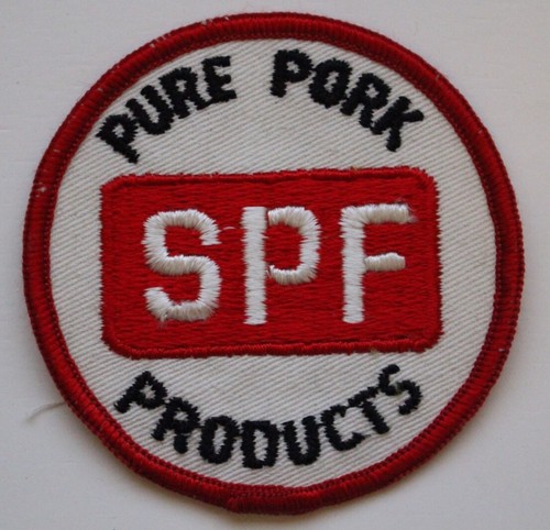 Vtg SPF Pure Pork Products Patch Company Pig Meat Bacon Trucker | eBay